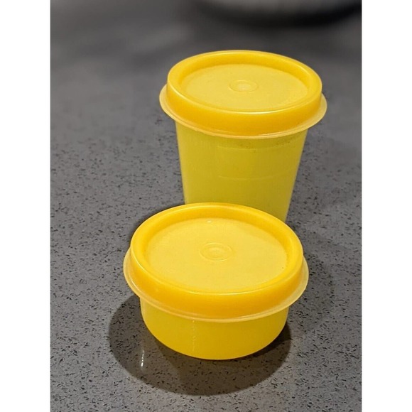 Tupperware | Kitchen | Tupperware Smidgets Mini 2 Oz Containers Yellow ...